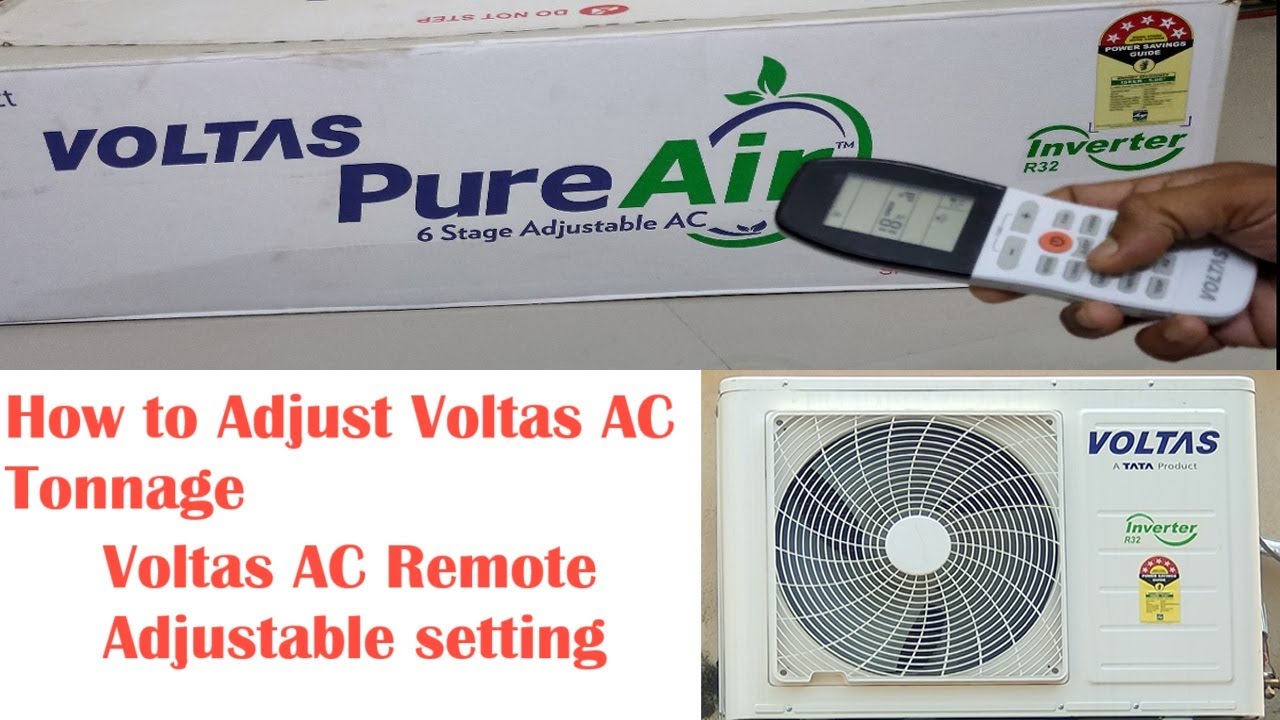 How to adjust Voltas AC tonnage by remote | Voltas 185V Verdant Exotica ...