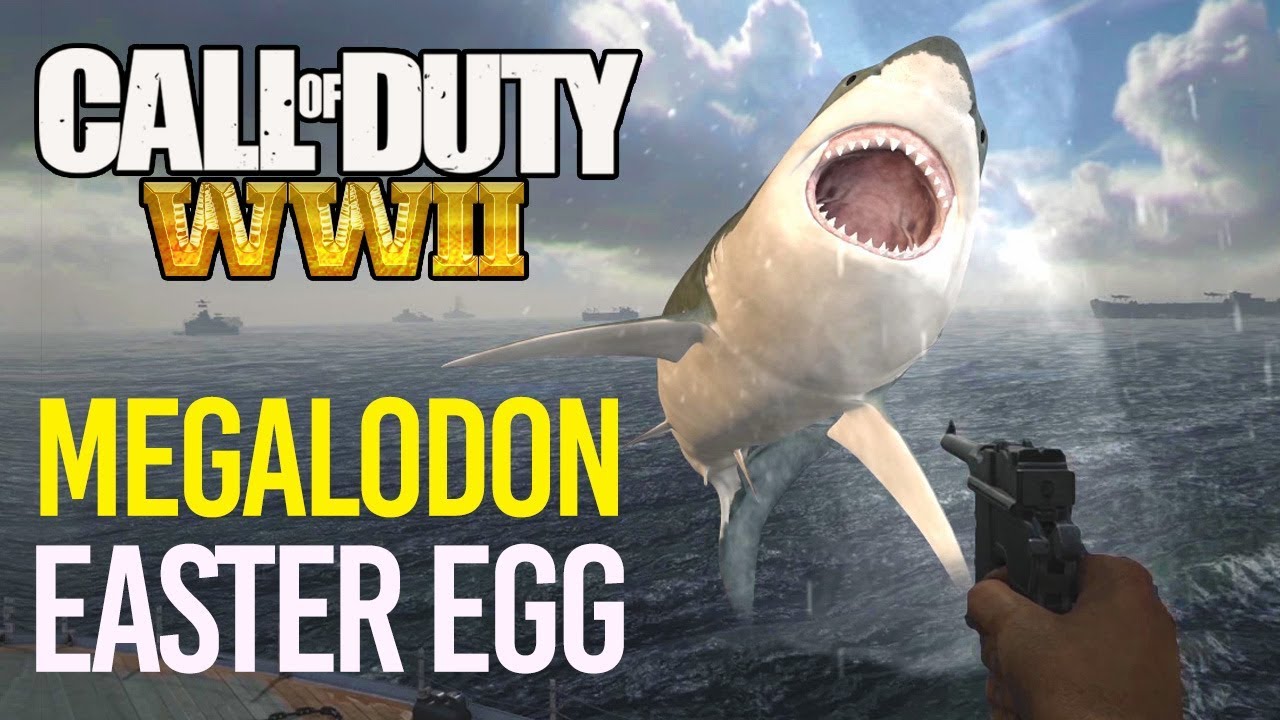 COD WW2: MEGALODON EASTER EGG! GIANT SHARK! - YouTube