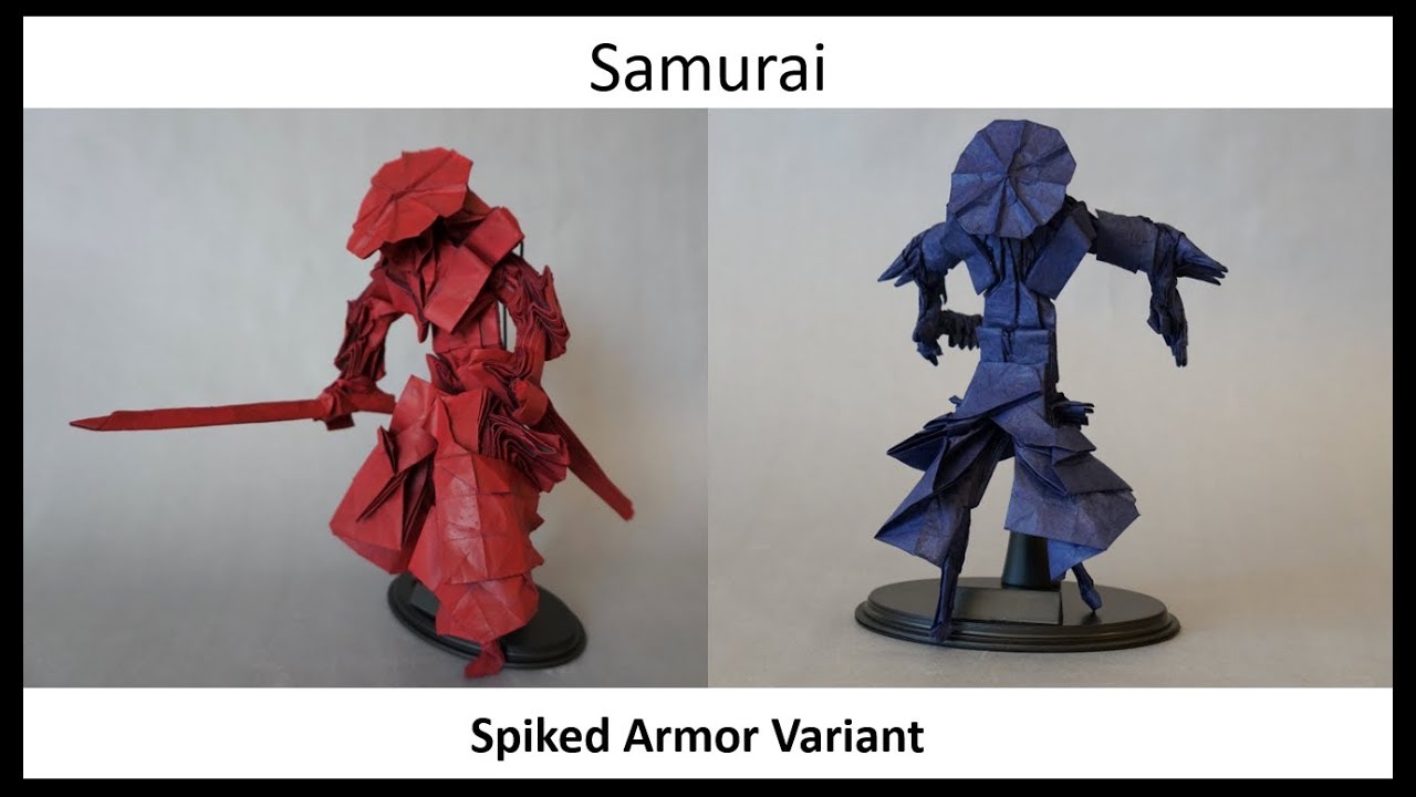 ORIGAMI SAMURAI TUTORIAL SHAPING (Spiked Armor Variant) - YouTube