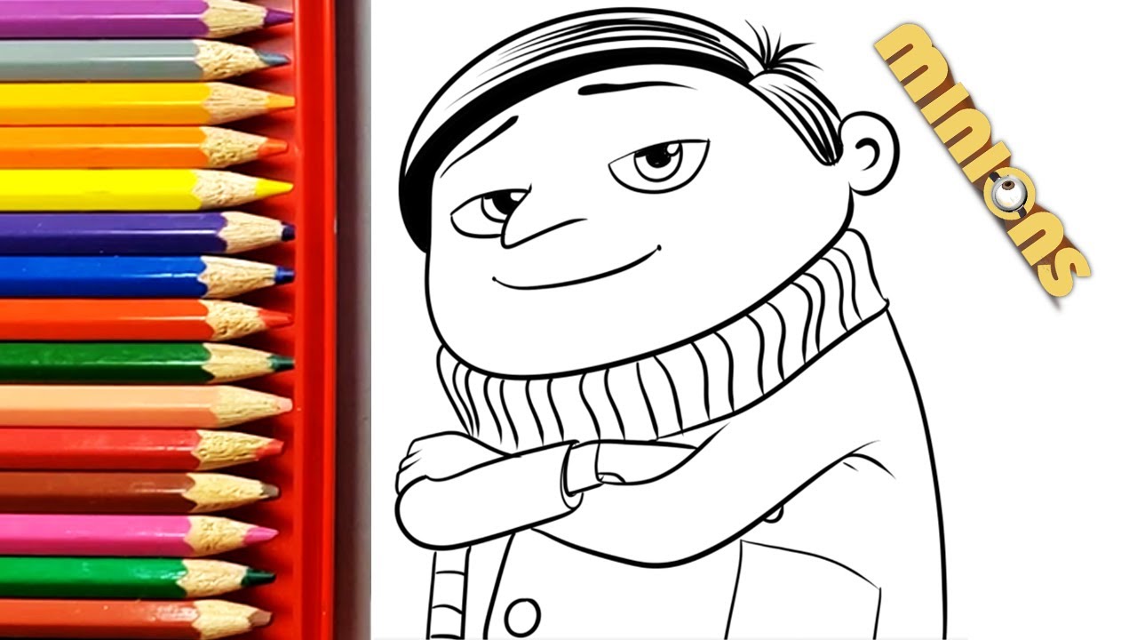 Draw And Color LITTLE GRU From MINIONS Easy Step By Step | How To Draw ...