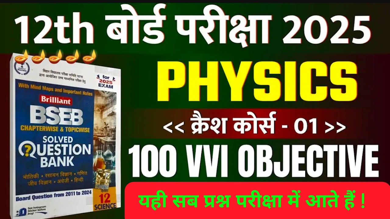 Class 12th Physics Question Bank 2009 se 2024 || Vvi objective question ...