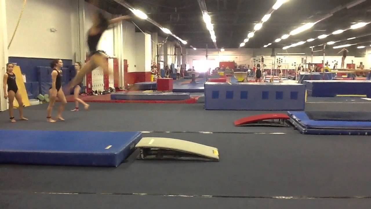 Training Switch Leg Leaps off a board to 8 inch mat! - YouTube