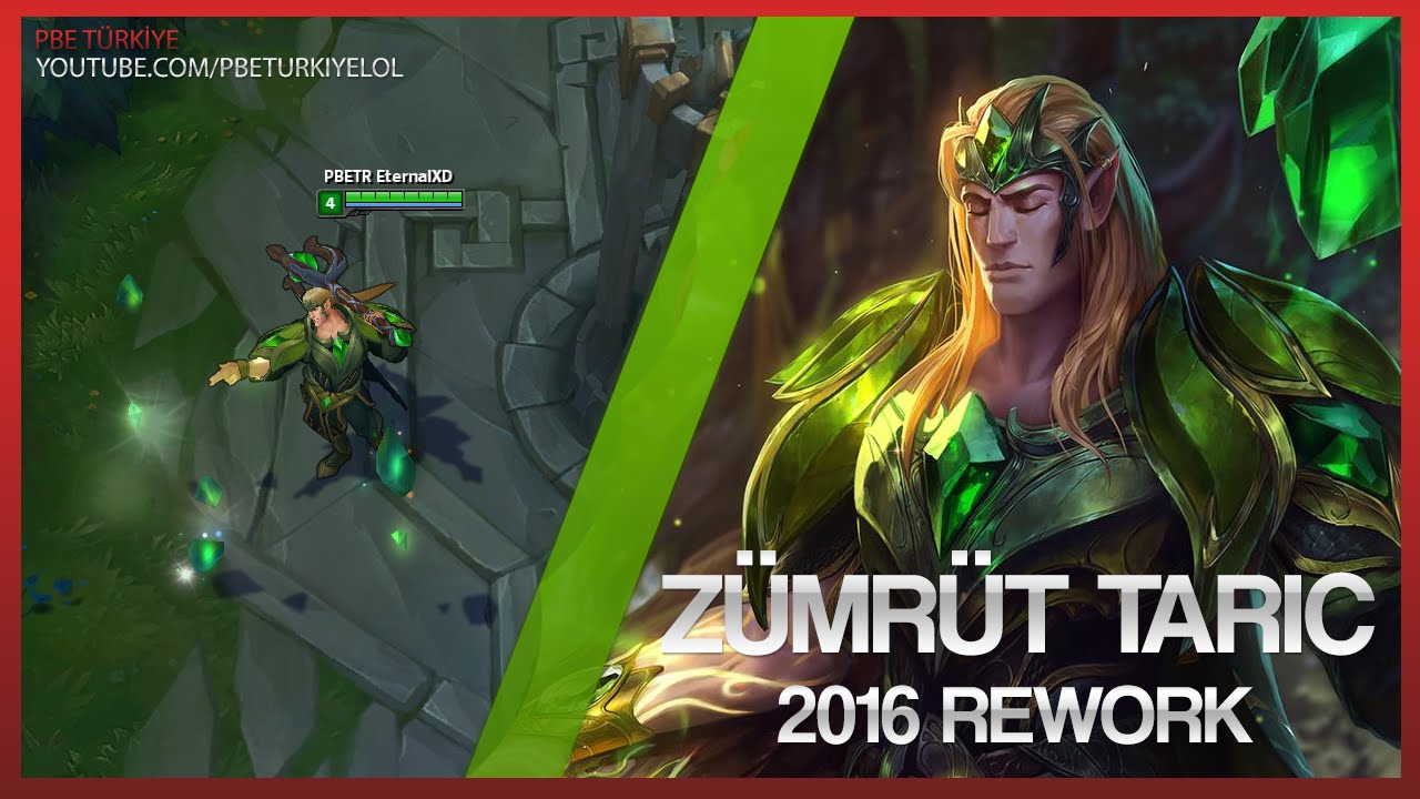 Zümrüt Taric (2016 Rework) League of Legends - YouTube