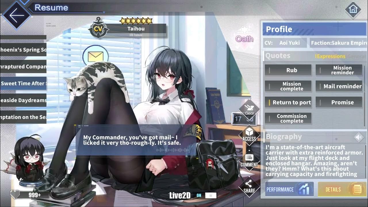 Azur Lane: Taihou L2D Skin [Sweet Time After School] (Black Friday Akashi's Fire Sale 2023 ...