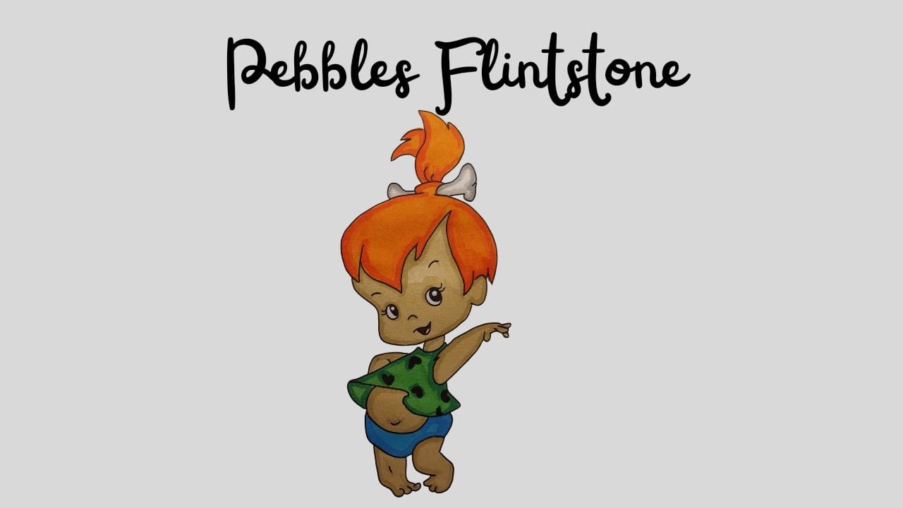 Lets Draw Pebbles From Flintstone - YouTube