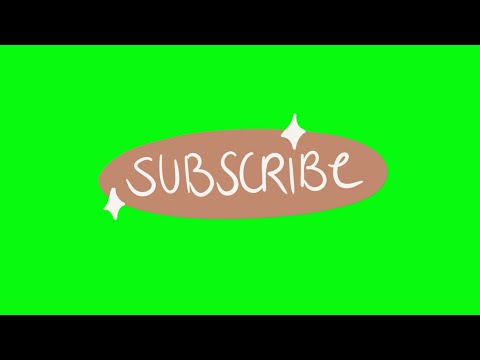 Subscribe Button (Cute beige) Green Screen