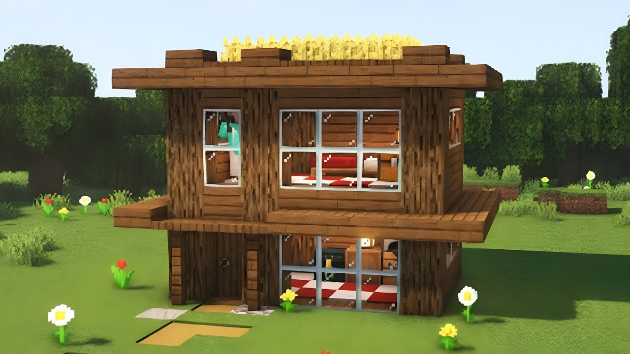 Minecraft Wooden House Tutorial – Easy but Amazing! - YouTube