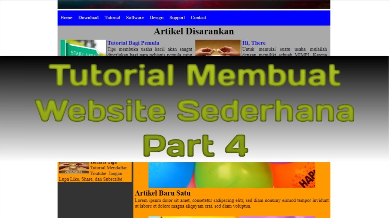 Tutorial Membuat Website Sederhana Html Css Part 4 Youtube 1594