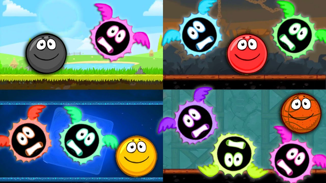 RED BALL 4 ALL CLASSIC BALLS FUNNY FALLS IN VERSUS GAMEPLAY - YouTube