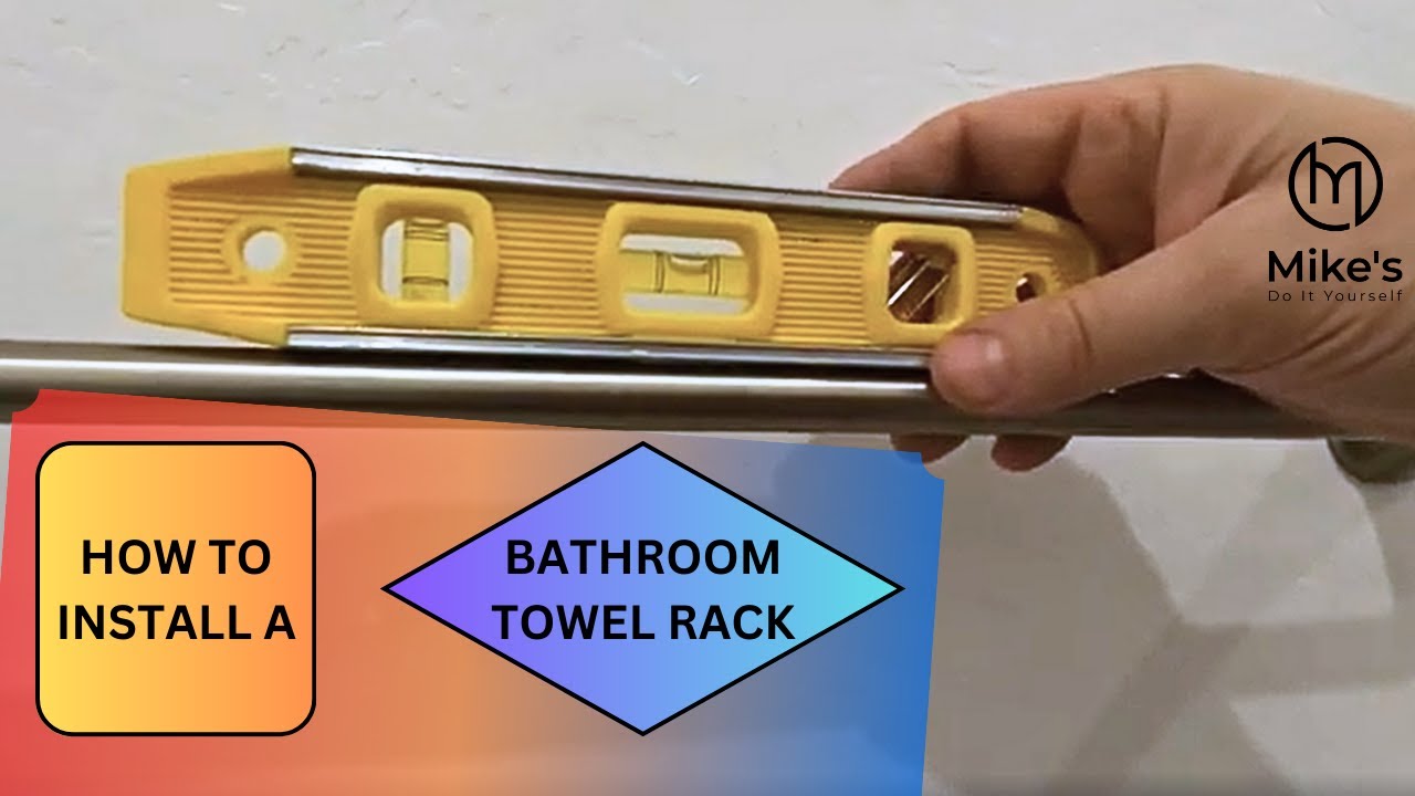 Bathroom Towel Rack Install - YouTube