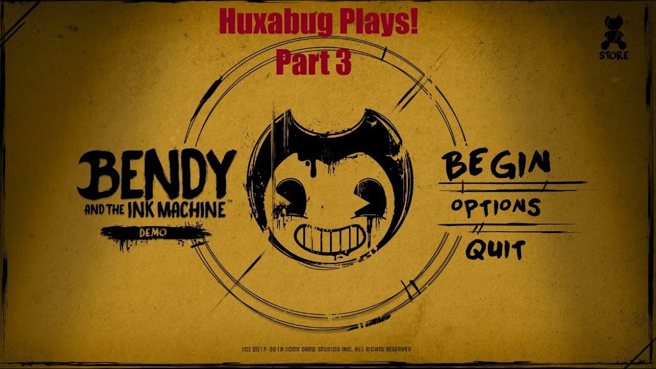 Huxabug and Dad - Playing Bendy and the Ink Machine - PART 3 - YouTube