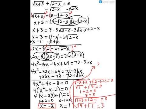 College Algebra 1.6 - Other Types of Equations Part B - YouTube