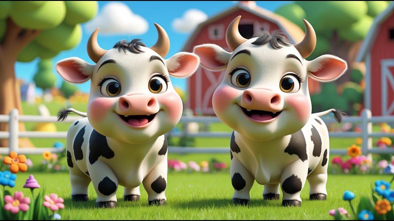 Five Baby Cows Counting Song 🐄 | Baby Song & Nursery Rhyme for Kids ...