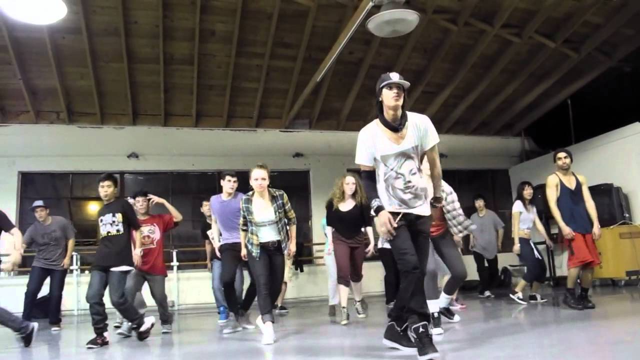 Les Twins Workshop in SF 3/7 - Larry marks the steps and Laurent jokes ...