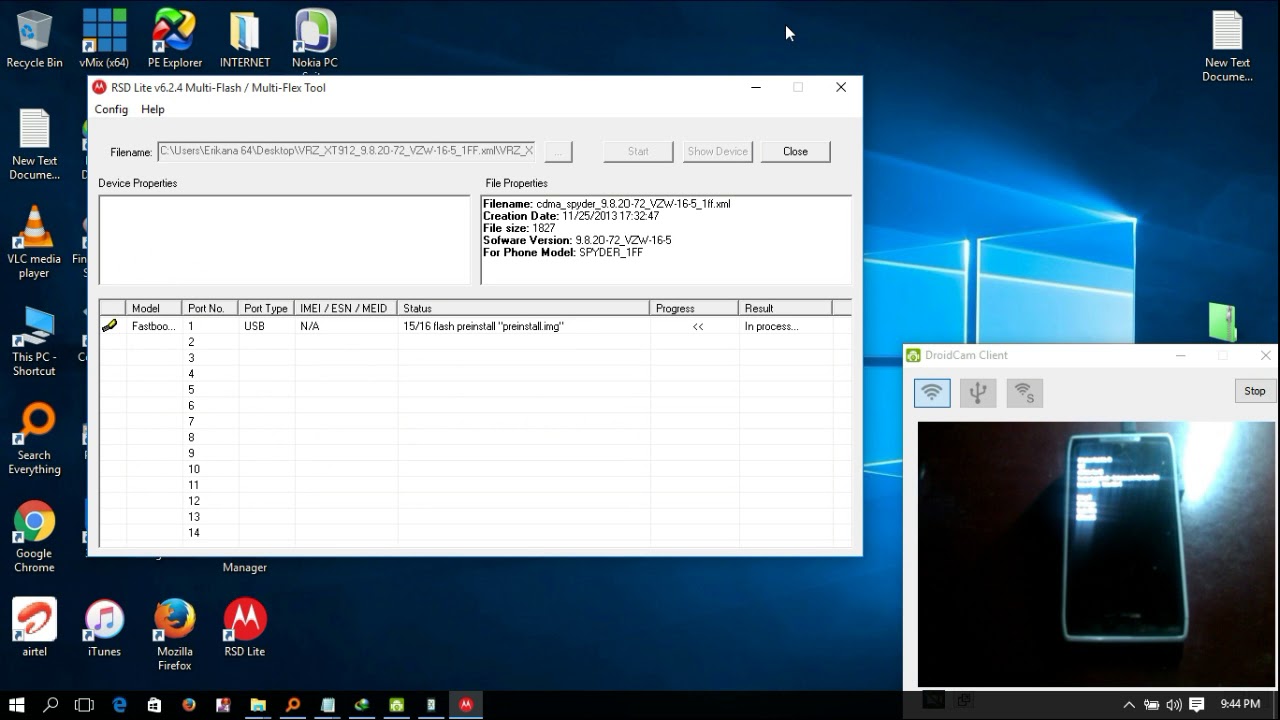 How to flash any Motorola XT912 using RSD Lit in Windows 10 2018 - YouTube