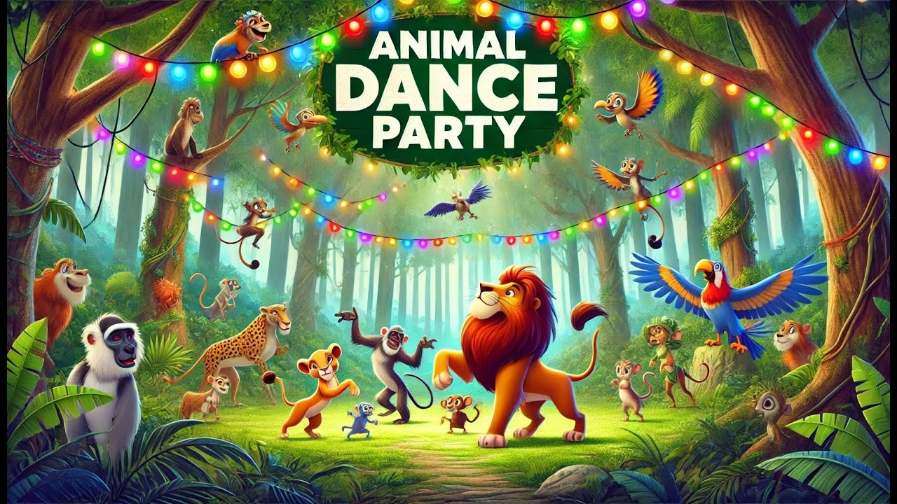 🦁🐰 The Animal Dance Party! 🎶 | Fun & Educational Dance Song for Kids ...
