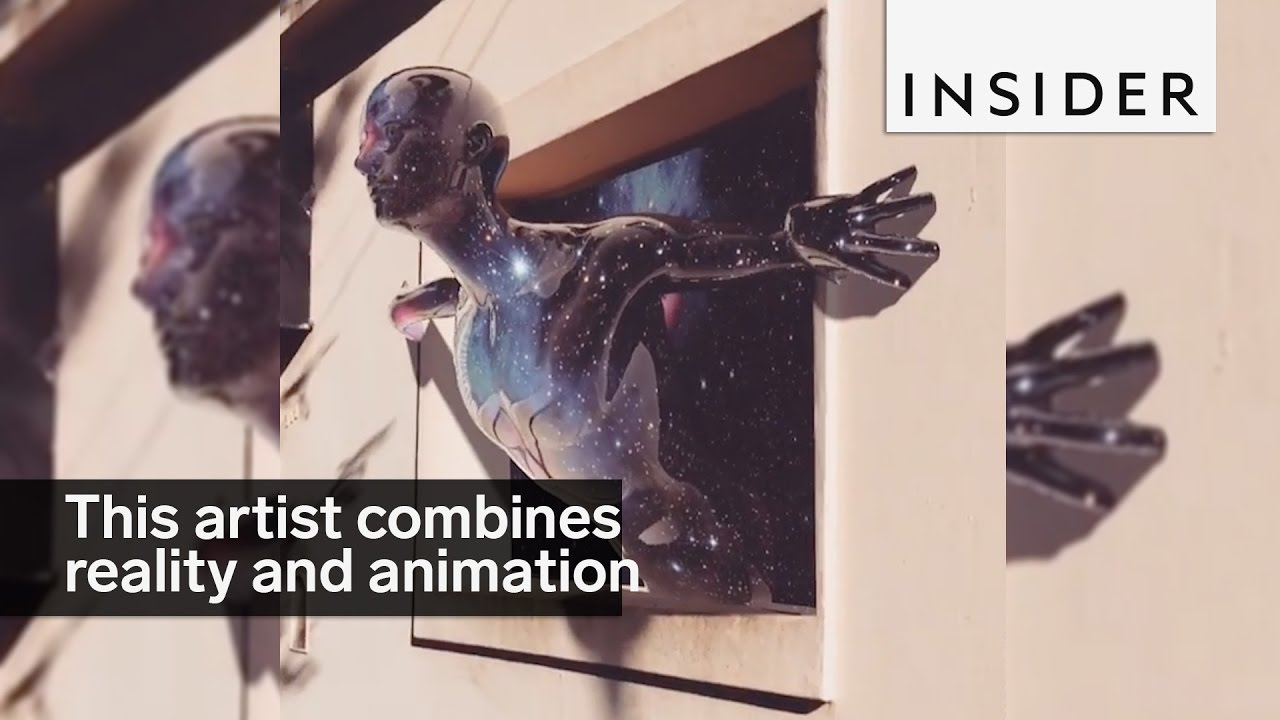 This artist combines reality and animation - YouTube