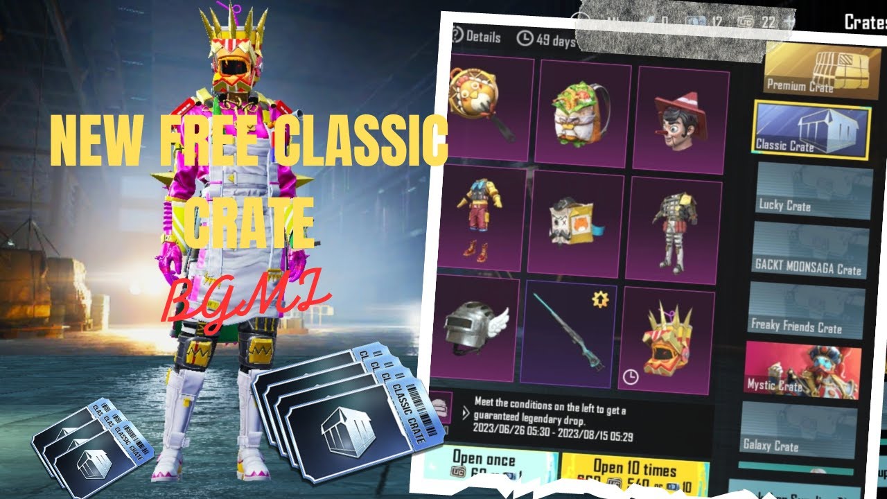 new classic crate opening | free clasic crate | crate opening | bgmi ...