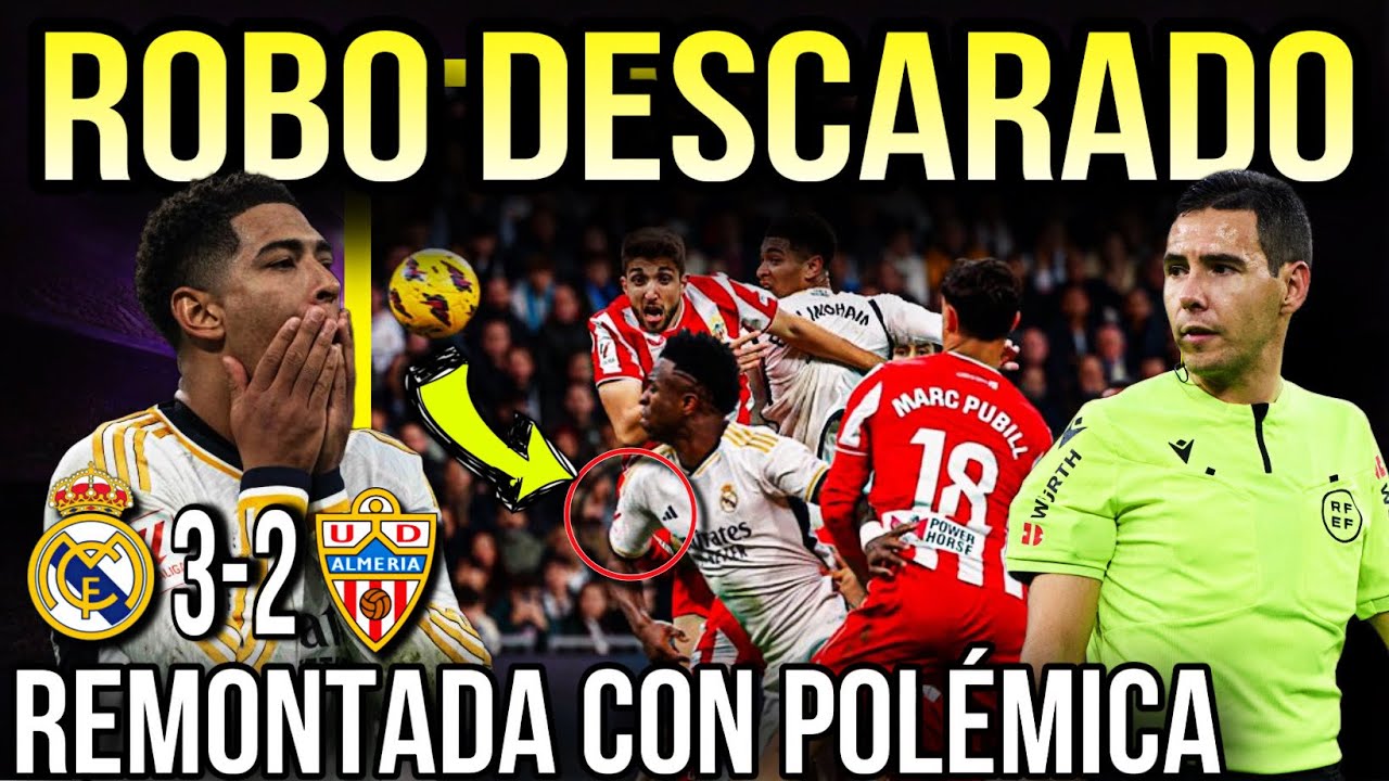 ROBO HISTÓRICO EN EL BERNABÉU | REAL MADRID REMONTA AL ALMERÍA CON ...