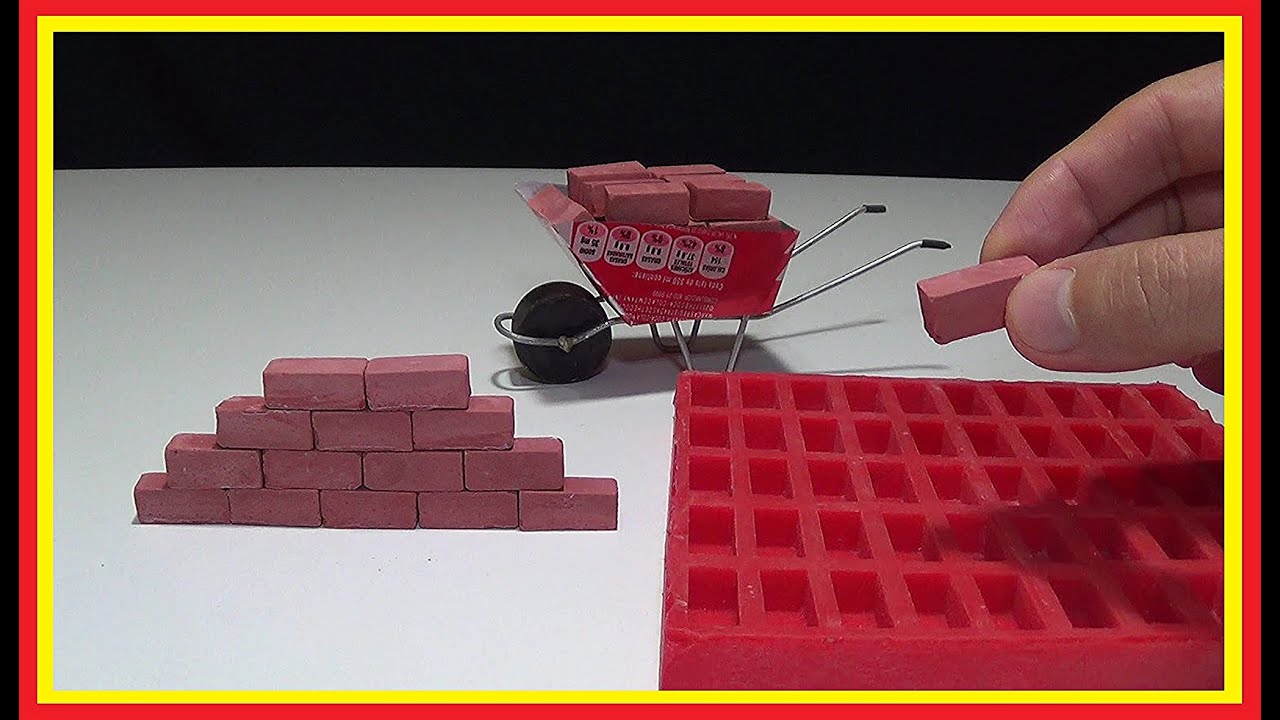 How to make miniature mold bricks mini construction - YouTube