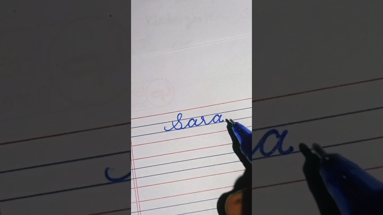 How to write Sara in Cursive Writing#handwriting #viral #youtubeshorts ...
