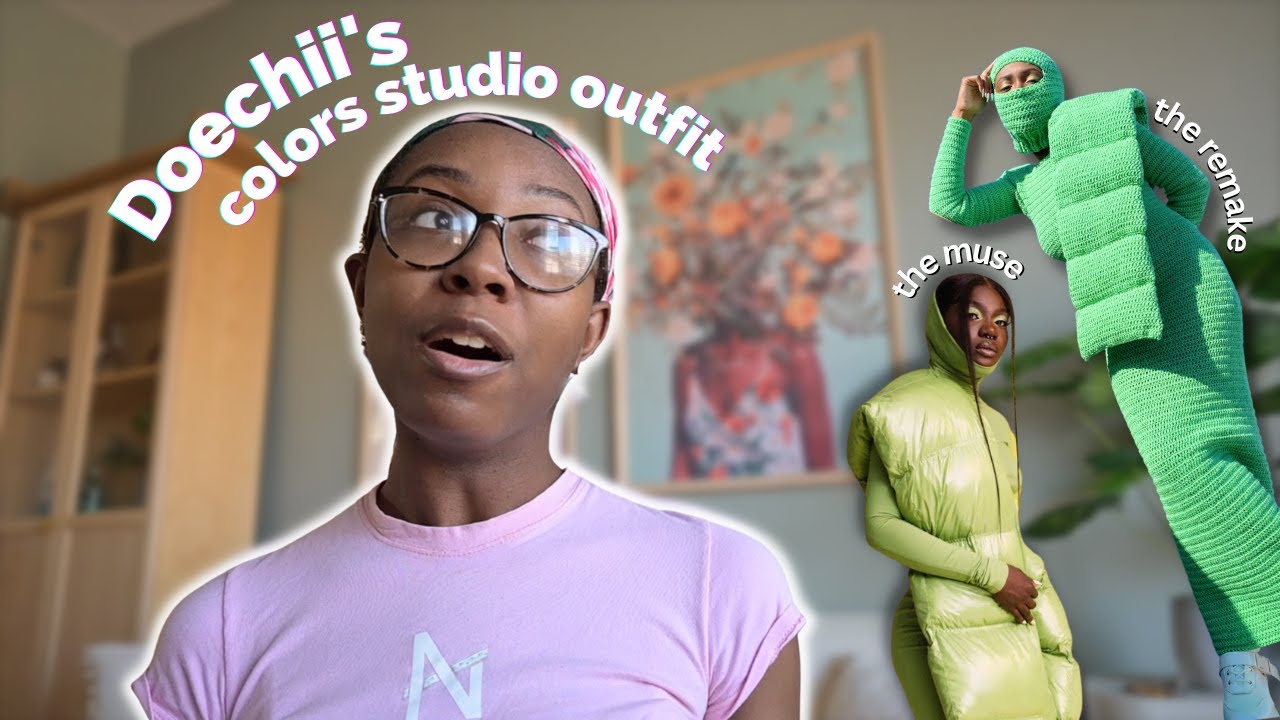Crochet with Me recreating Doechii's Colors Studio outfit with a needle ...