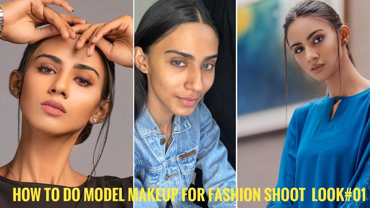 HOW TO DO MODEL MAKEUP FOR FASHION SHOOT LOOK#01 - YouTube