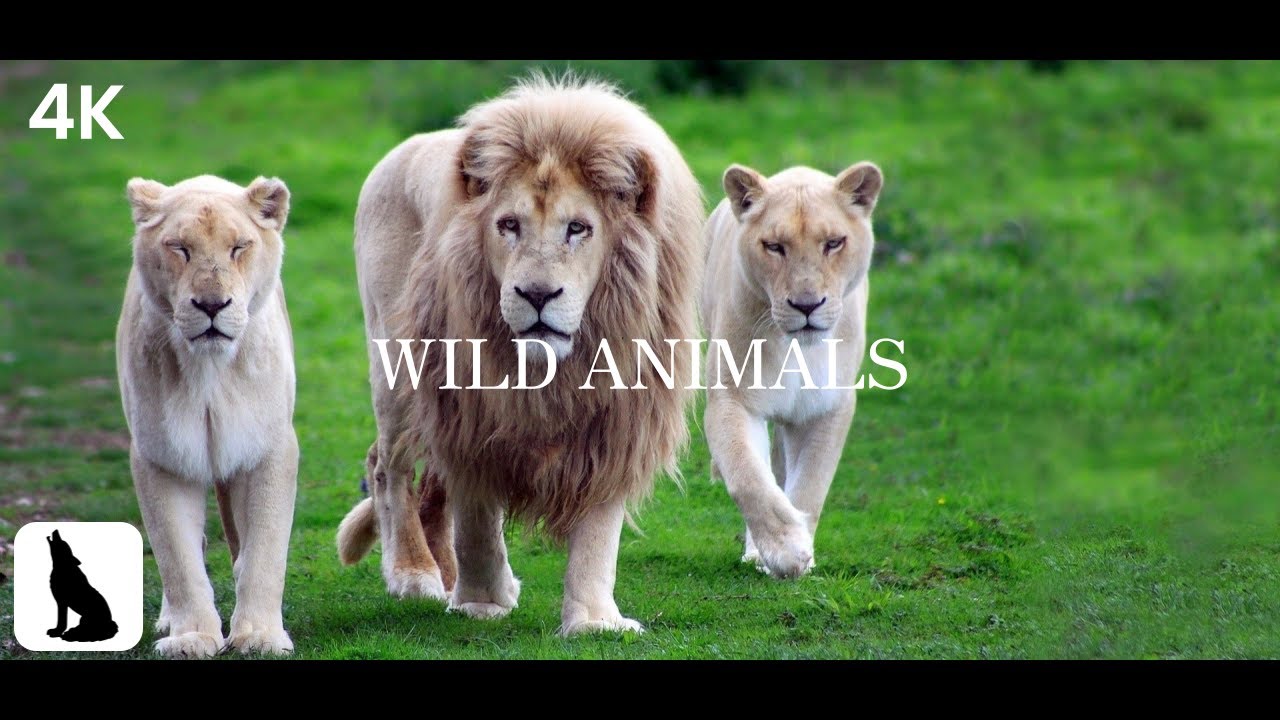 4K Wild Animals in the planet 🌿 A Calming Scenery with soothing music ...