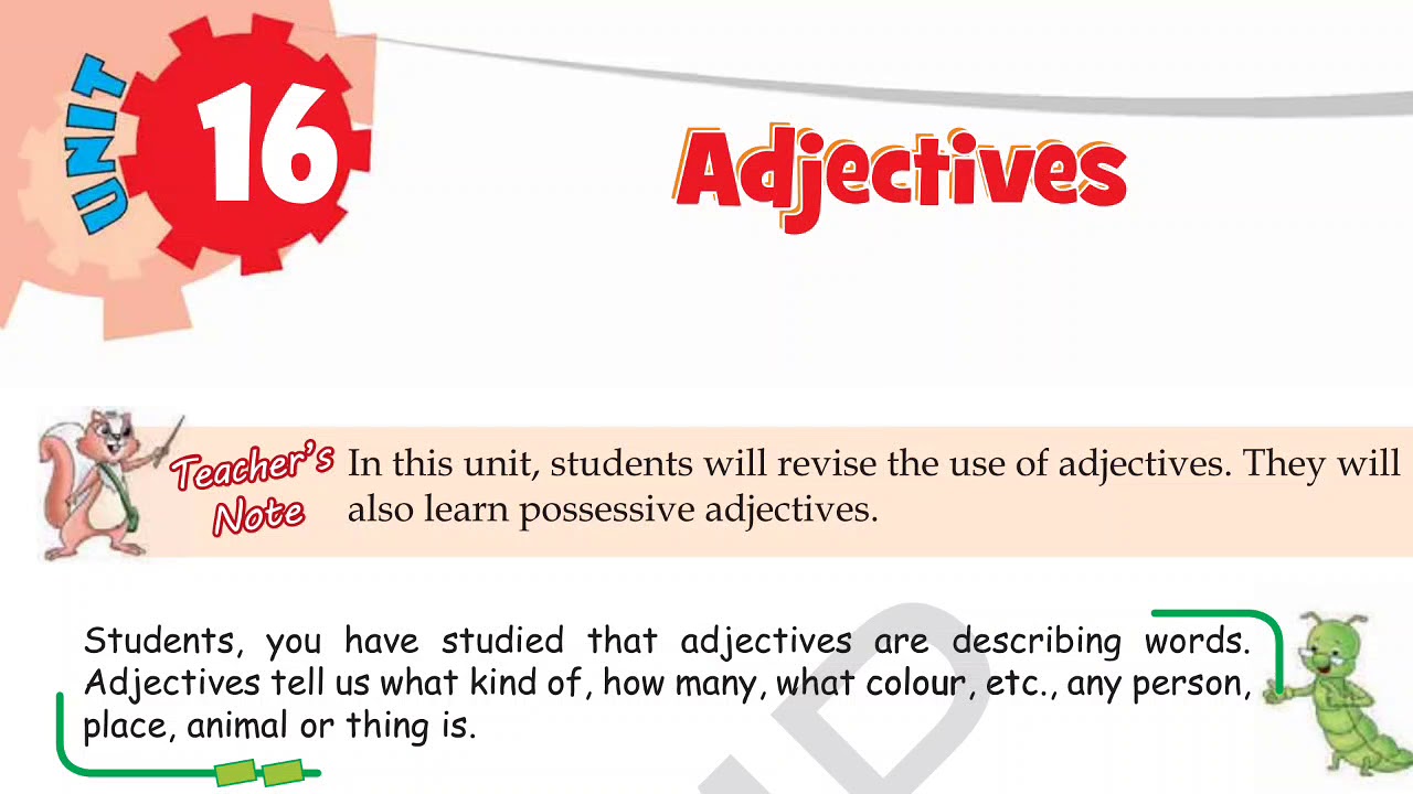 Class IV Ch-16 Adjectives - YouTube