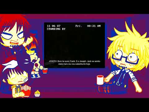 Henry+William, Michael e Chris reagindo a fita VHS de fnaf (Mangle_674321106141987)