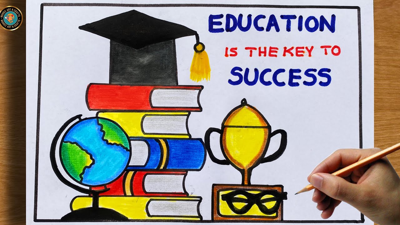 National Education Day poster drawing easy | Education day poster ...