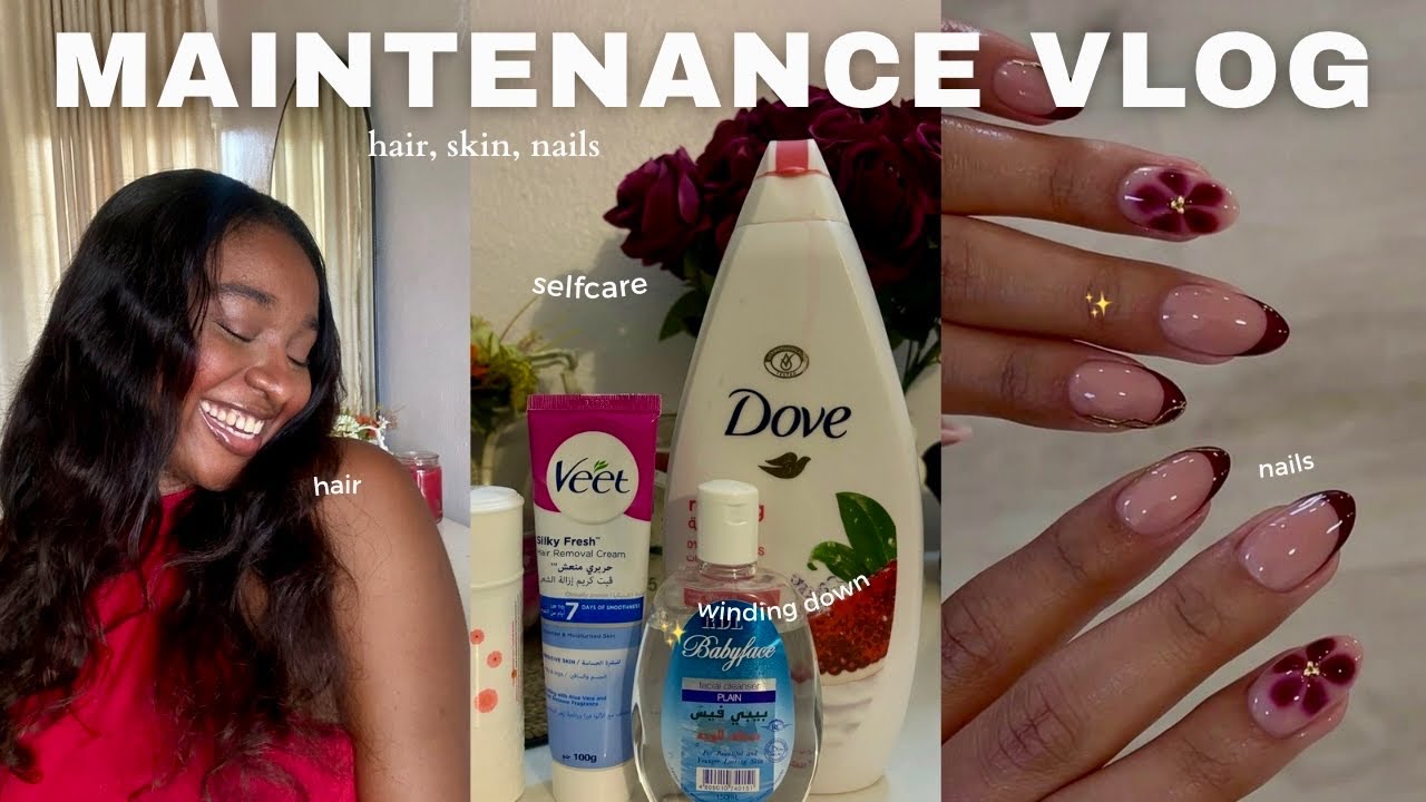 MAINTENANCE VLOG - New hair, nails, self care + essentials - YouTube