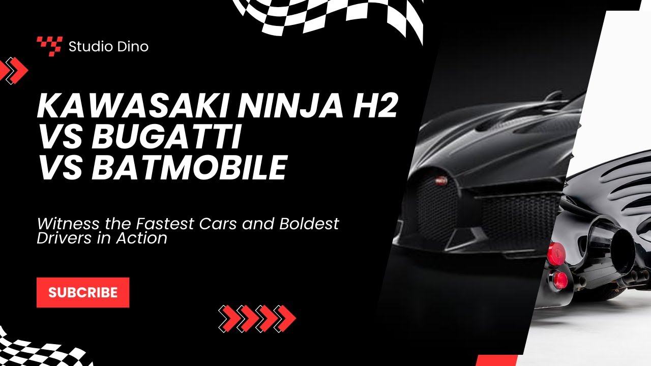 Kawasaki Ninja H2 vs Batmobile vs Bugatti La Voiture Noire at Old SPA ...