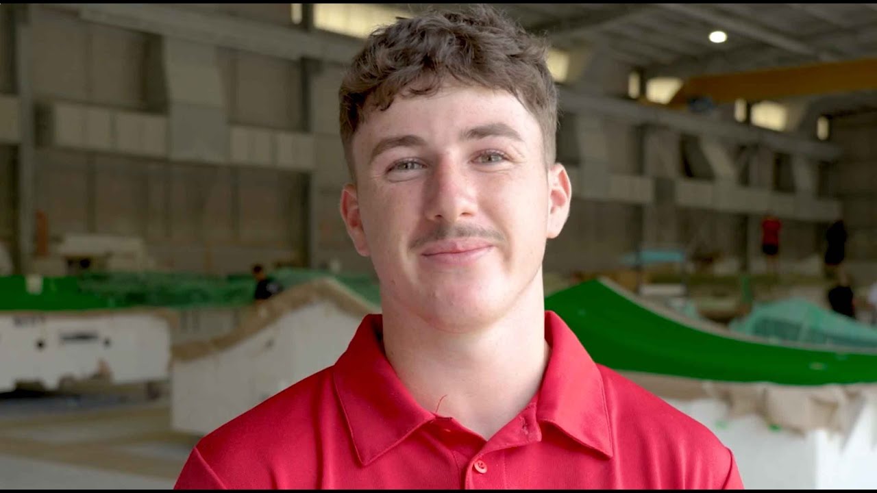 Meet Caleb, a proud 3rd year composites technician here at Riviera ...