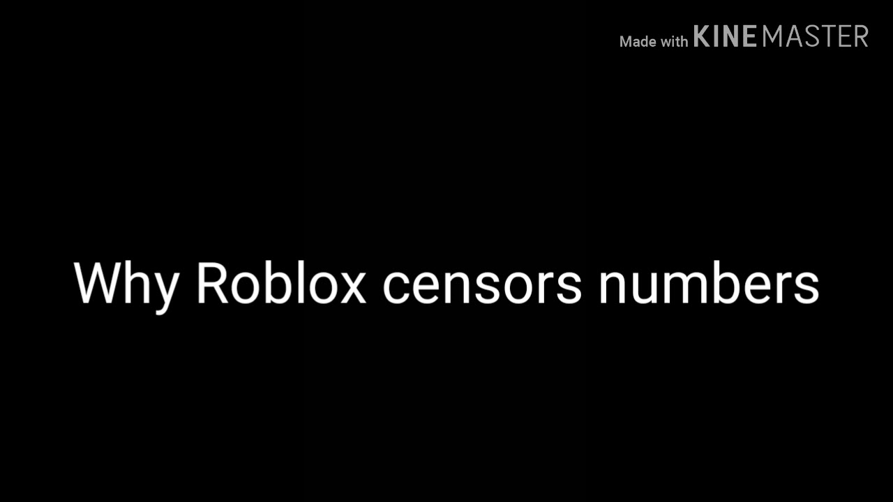 Why Roblox censors numbers? - YouTube
