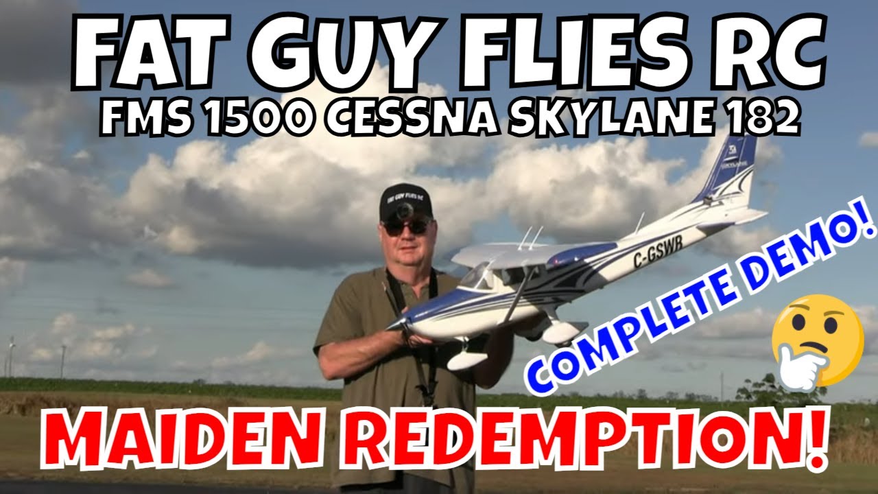 MAIDEN REDEMPTION! FMS SKYLANE CESSNA 182 by FGFRC #aviation #rcfly ...