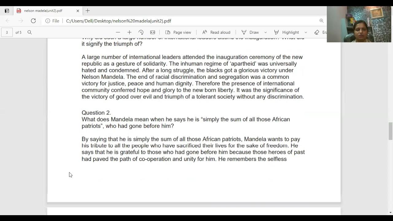CLASS 10 ENGLISH NELSON MANDELA 20 APRIL 2021 YouTube class-10-english-nelson-mandela-20-april-2021-youtube