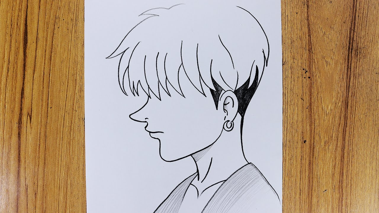 How to draw Cool anime boy | Step by step Anime boy drawing easy way ...