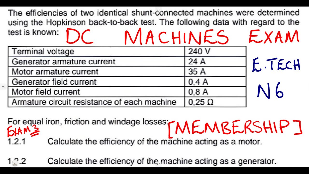 Electrotechnics N6 DC Machines Exam 3 Membership ...
