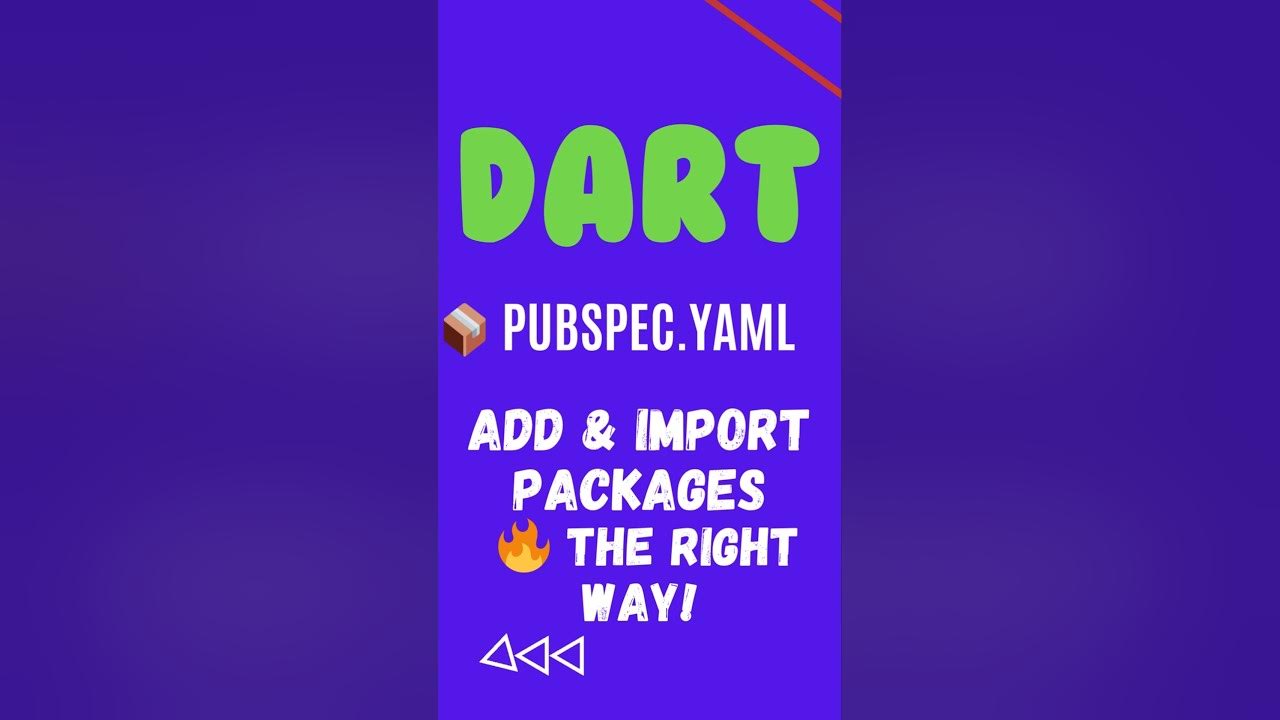 Mastering pubspec.yaml in Dart – Add & Import Packages the Right Way! #code #programming # ...