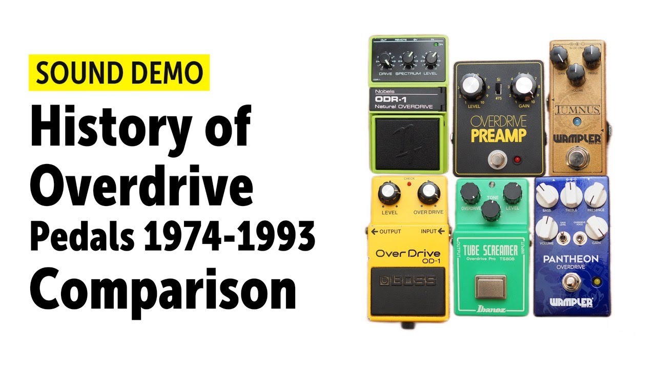 History of Overdrive Pedals (1974-1993) - Comparison (no talking) - YouTube
