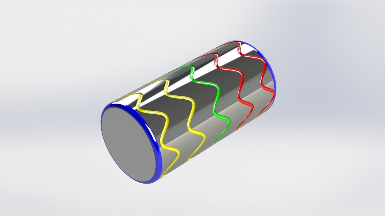 SolidWorks Tutorial create a Sine Wave on a Solid Part. - YouTube