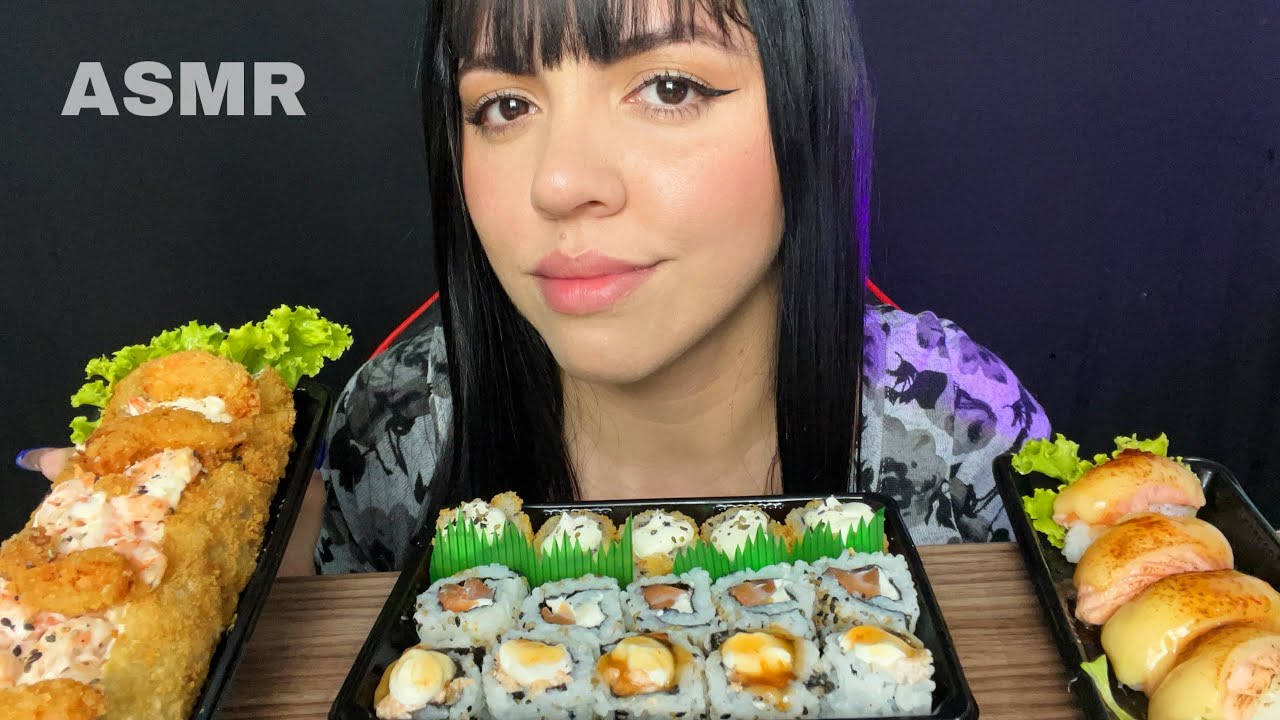 ASMR MUKBANG - BIG HOT É SUSHIs | Asmr Comida Japonesa - YouTube