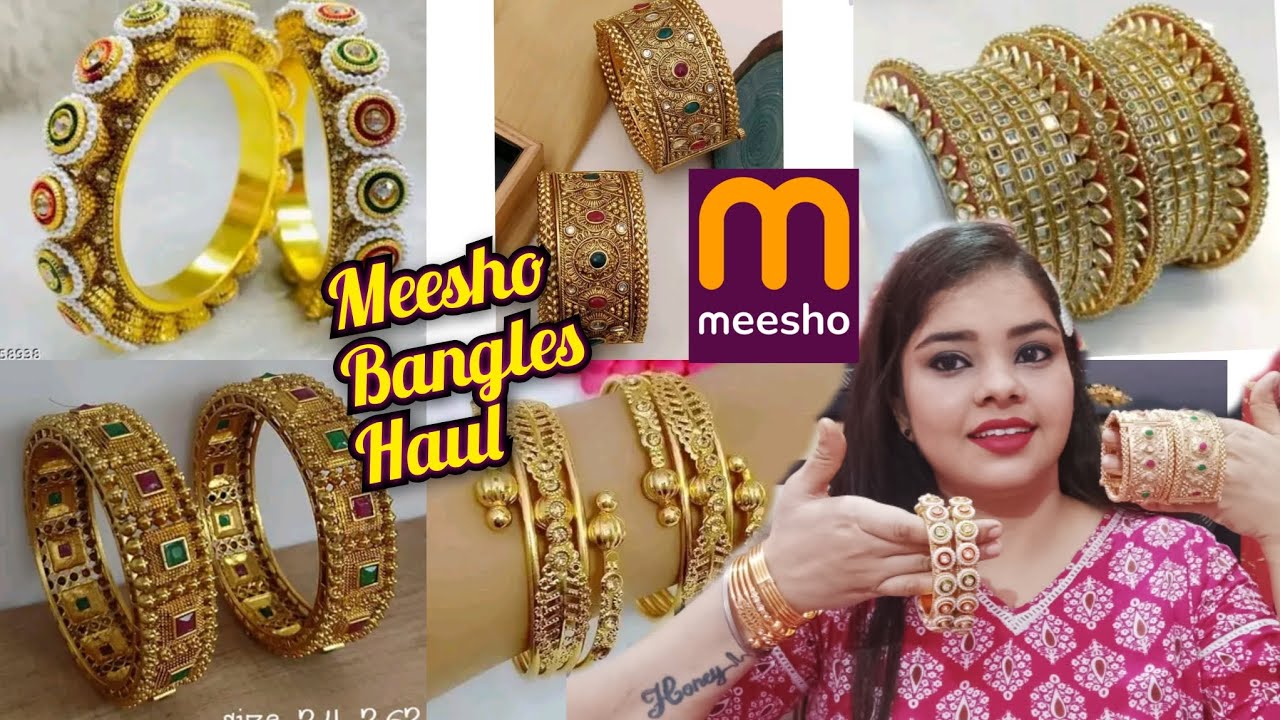 Meesho Party Wear Bangles Haul // Meesho Traditional Bangles Haul - YouTube