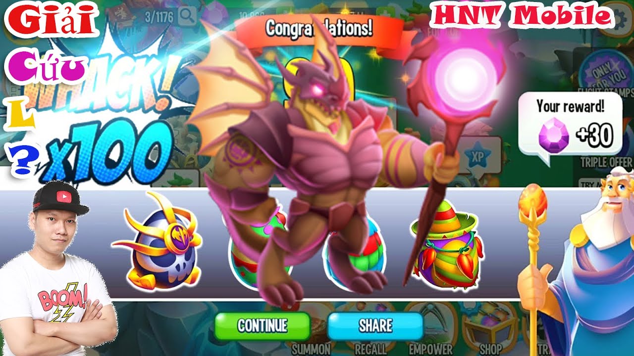Dragon City Bonekeeper Vua L 4 hệ Dragon Vip Mới Kìa Dragon Mới Heroic ...
