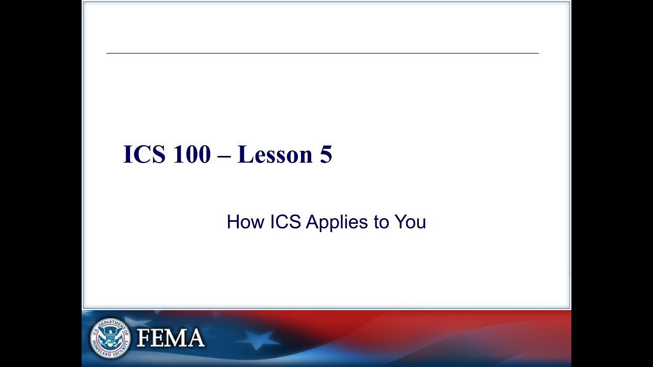 📘 ICS 100 – Lesson 5: ICS in Action – Flood Scenario - YouTube