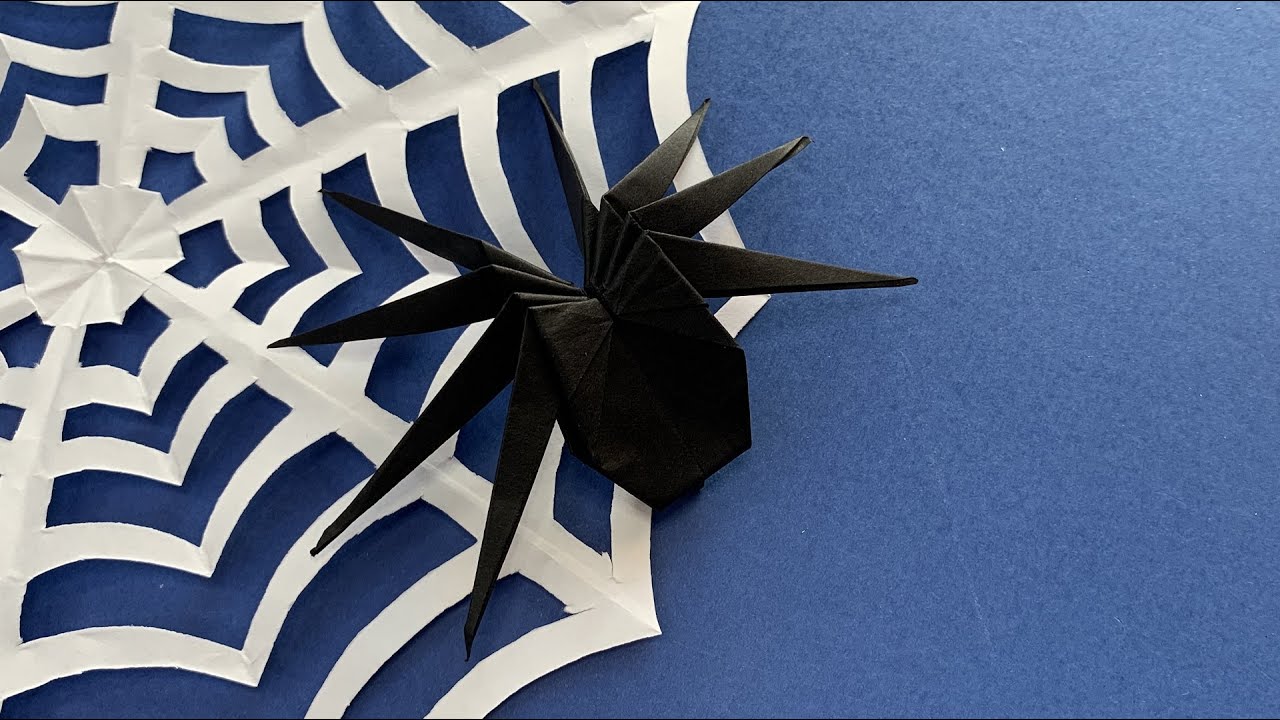 Halloween Origami Spider | How to Make a Paper Spider | Halloween Decor ...