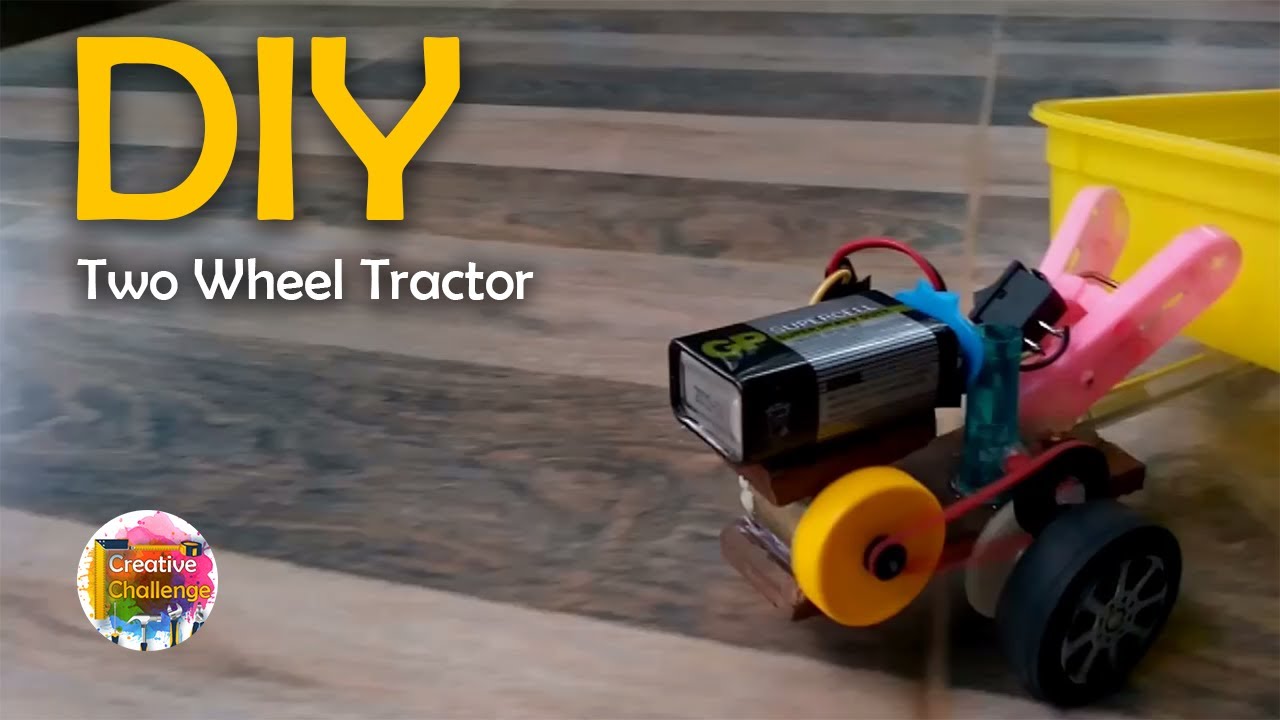 How To Make a Two - Wheeled Tractor with Trailer | Tractor | Power ...