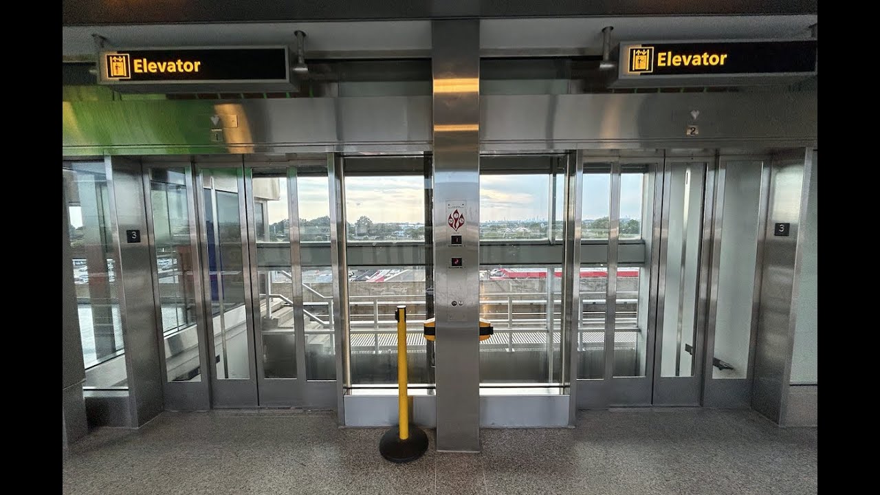 Schindler Glass Elevators At Federal Circle Station (JFK AirTrain) In ...