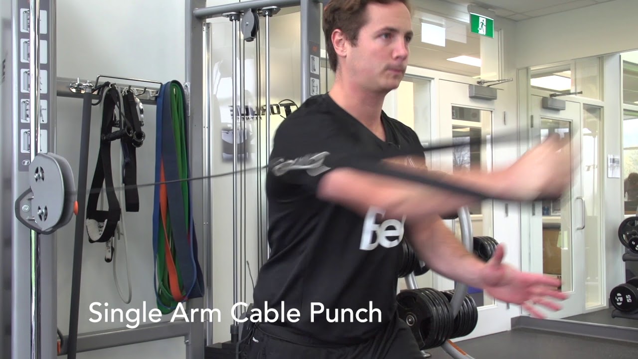 Single Arm Cable Punch - YouTube